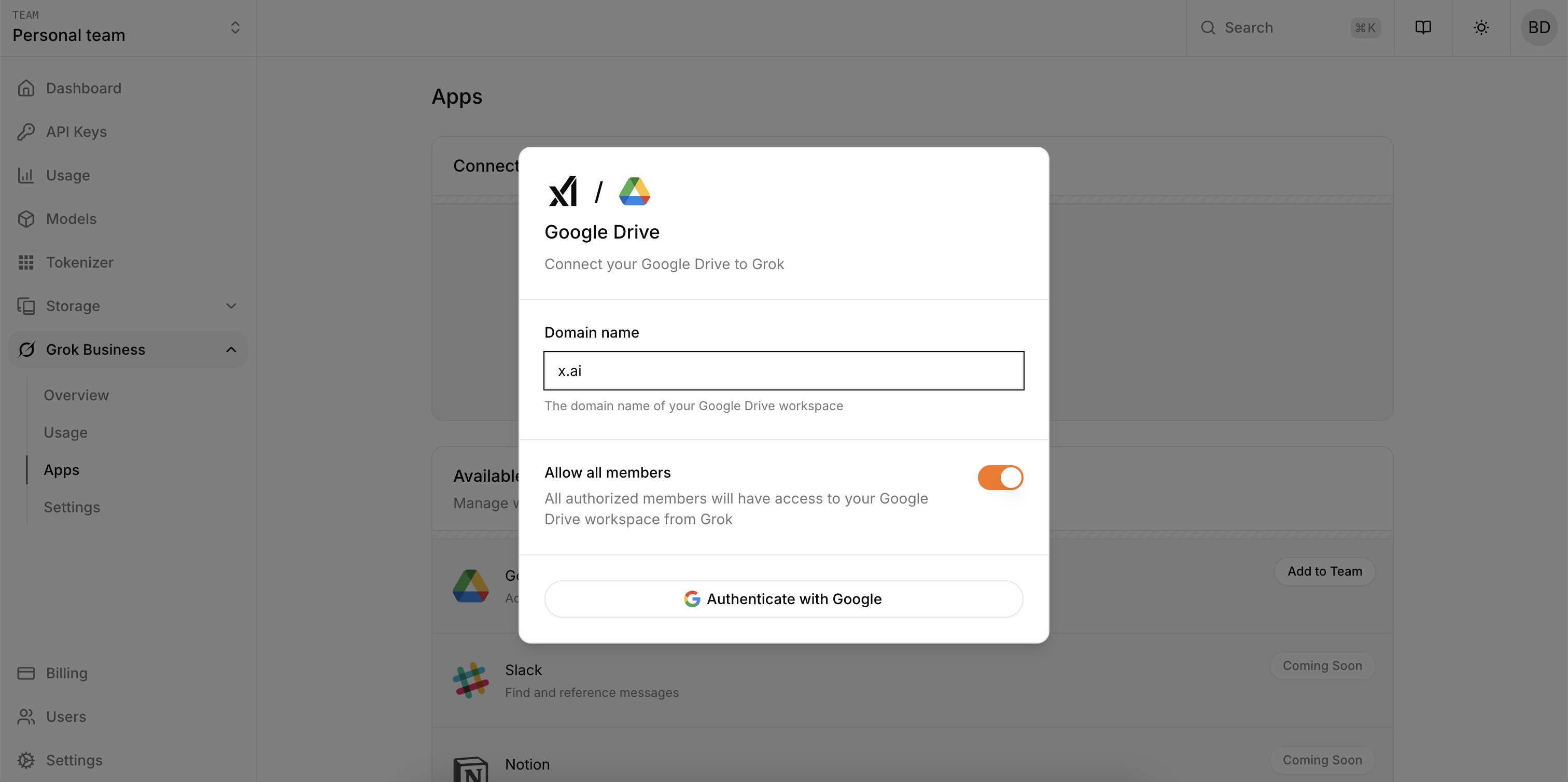 Google Drive Integration with Grok | xAI